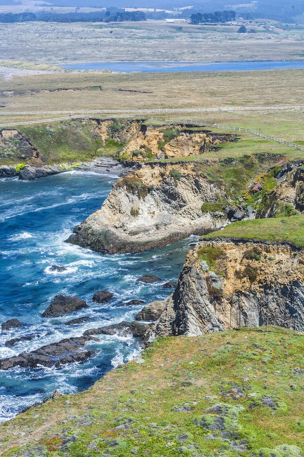 Wild Pacific Coast at Point Arena Stock Image - Image of shoreline ...
