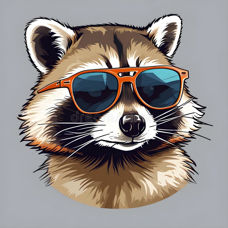 Cool Raccoon Logo stock illustration. Illustration of pest - 318688468