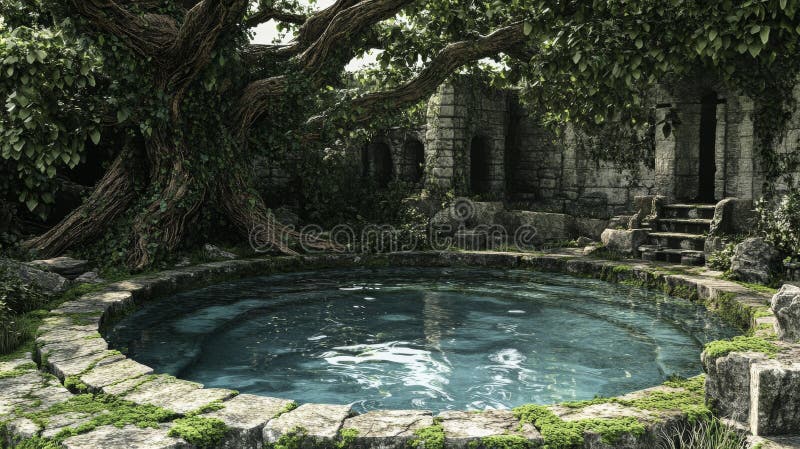 Wild Rainforest Terrain. Dreamlike Forest Setting Stock Image - Image ...