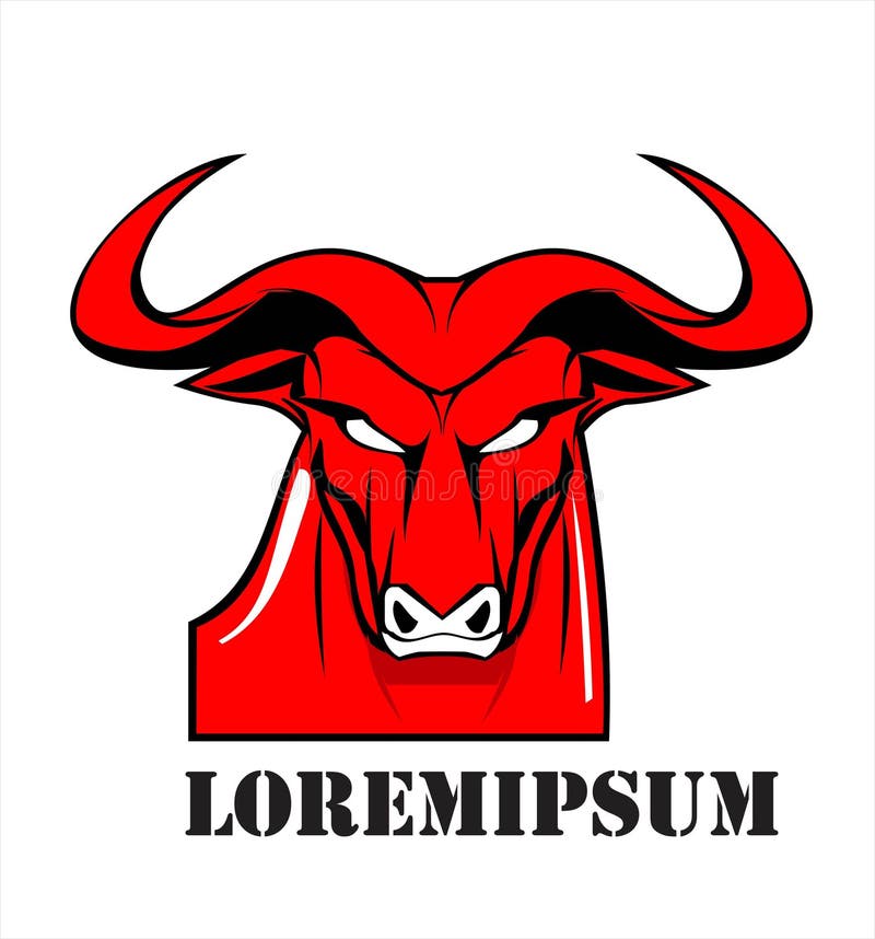 Wild red Bull stock vector. Illustration of isolated - 85458719