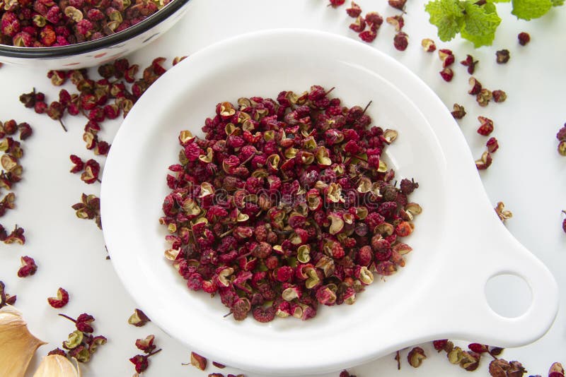 Wild Red Pepper Corn Close Up. Stock Photo - Image of small, purple ...