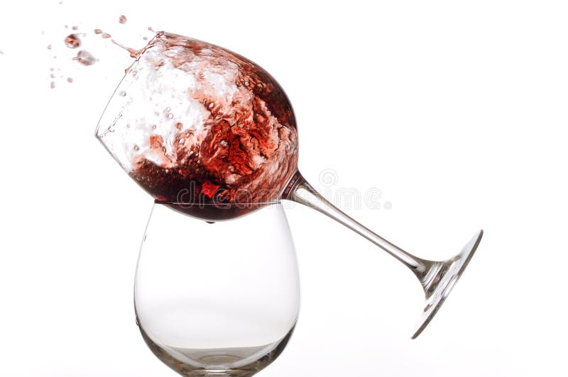 Wine Overflow in the the Broken Glass Stock Image - Image of tasting ...