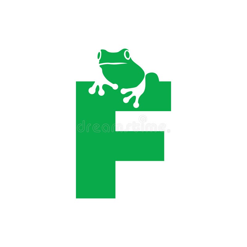 Letter F and Frog Logo Concept Stock Vector - Illustration of frog ...