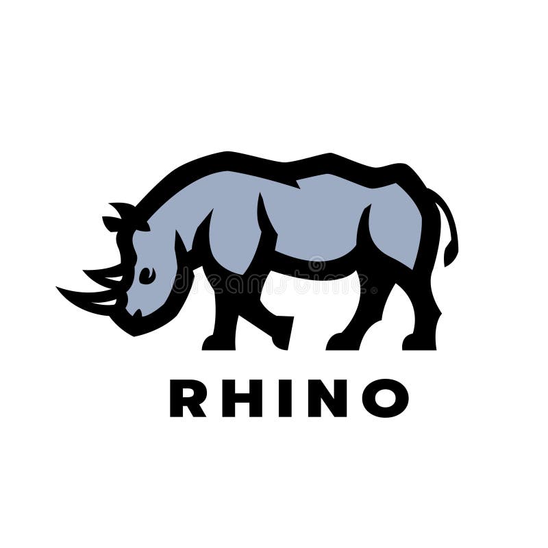 Wild rhinoceros logo. stock vector. Illustration of rhinoceros - 333467227