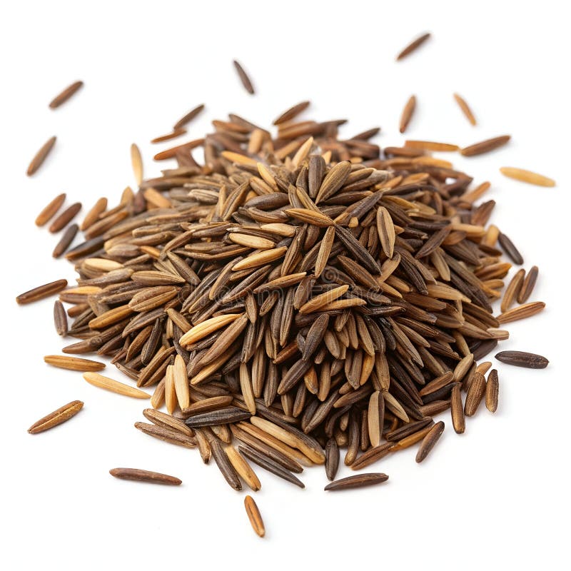 Wild Rice Isolated on White Background Stock Illustration ...