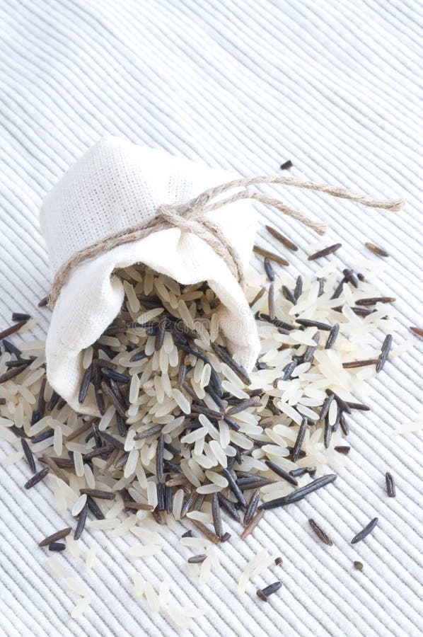 Long Grain Rice in Burlap Sack Stock Image - Image of cereal, rice ...