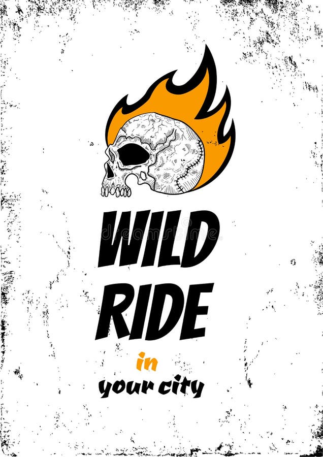 Wild ride stock vector. Illustration of auto, human, motorbike - 42071172