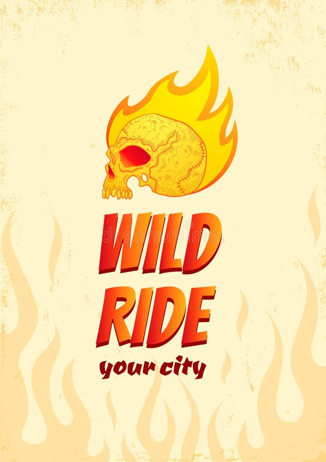 Wild ride stock vector. Illustration of burning, design - 42324735