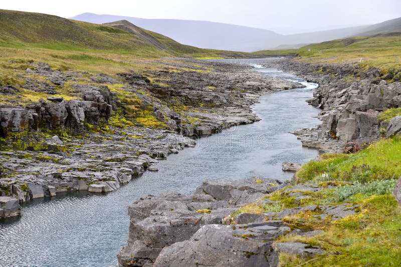 Wild river in Iceland stock image. Image of outdoors - 350468029