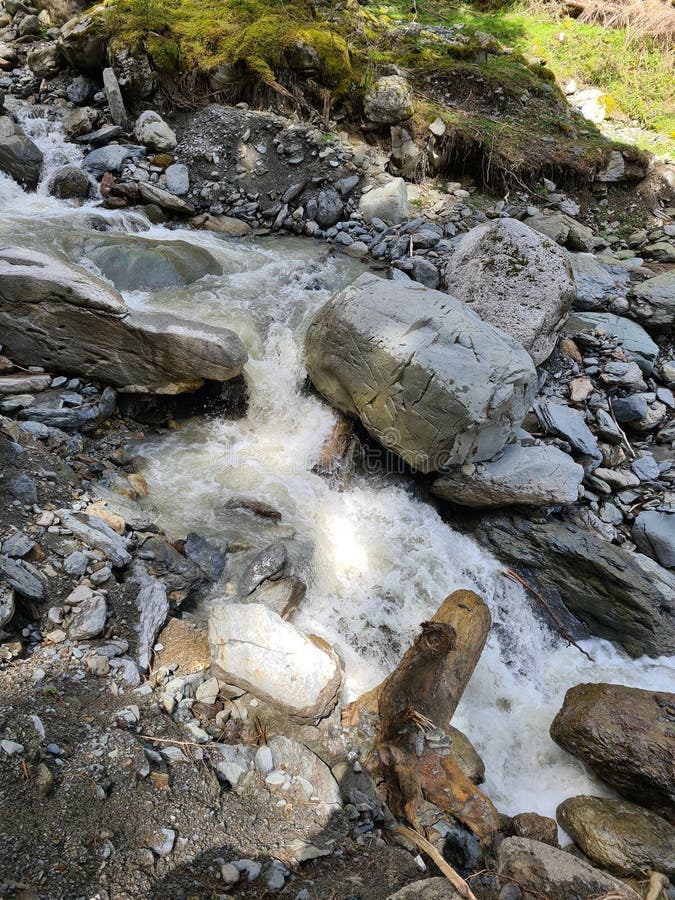 Wild River Rushing Down on the Rocks Stock Photo - Image of stones ...