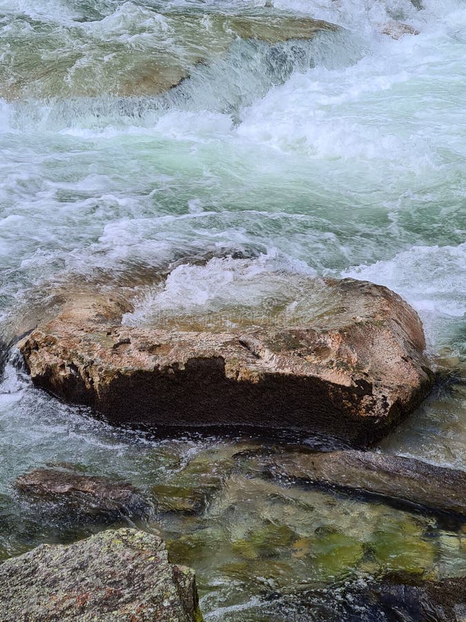 Wild River Rushing Down on the Rocks Stock Image - Image of background ...
