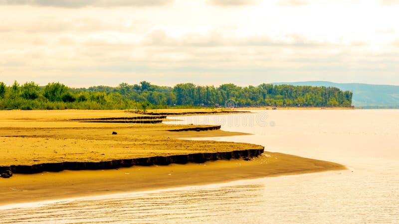 Wild Sandy Beaches on the Volga River Stock Image - Image of landscape ...