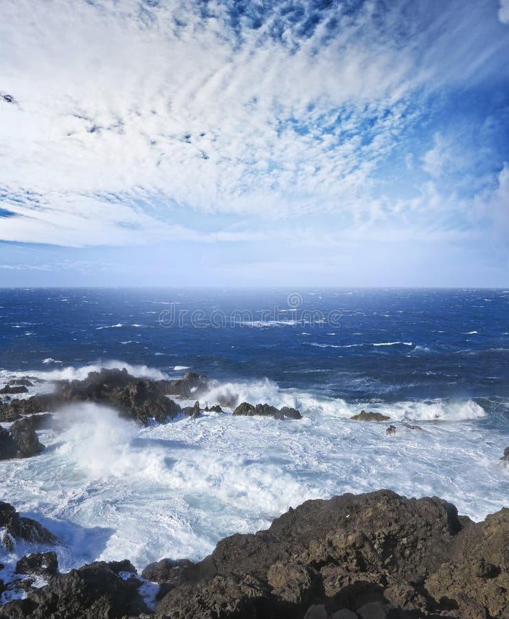 Wild sea stock image. Image of break, ocean, rock, level - 24529305