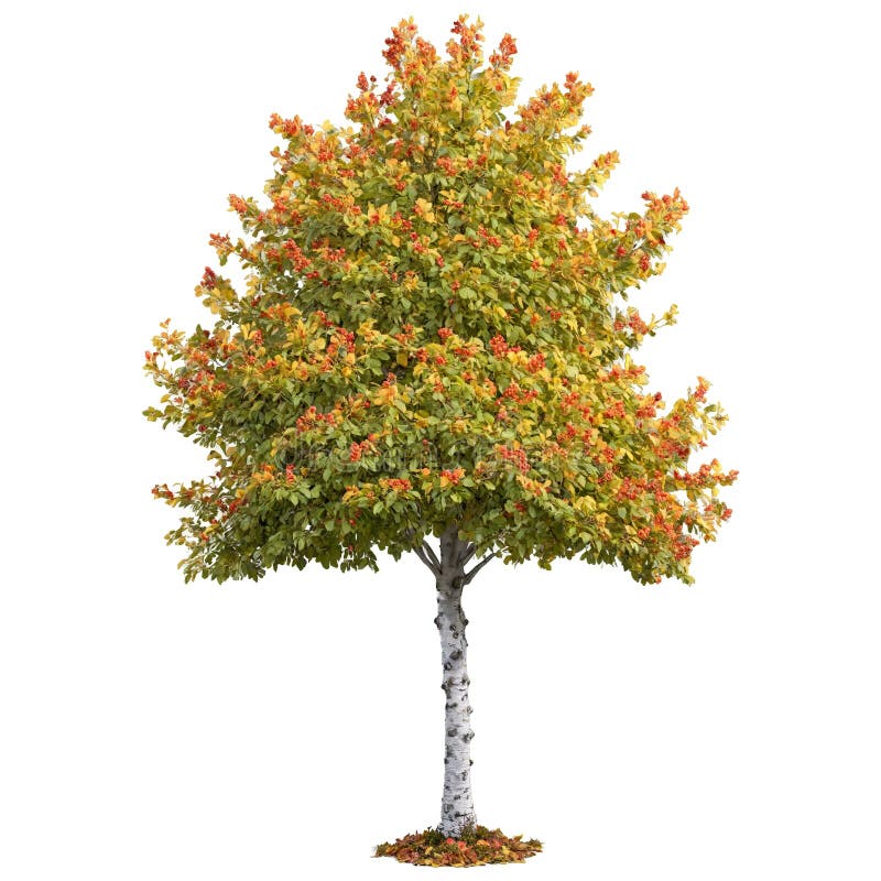 Wild Service Tree Medium Sized Tree with Smooth Gray Bark and Lobed Leaves that Turn Stock Photo ...