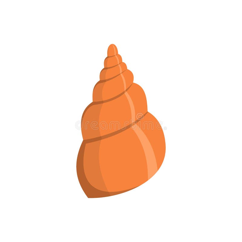 Wild Shell Icon, Flat Style Stock Illustration - Illustration of ...