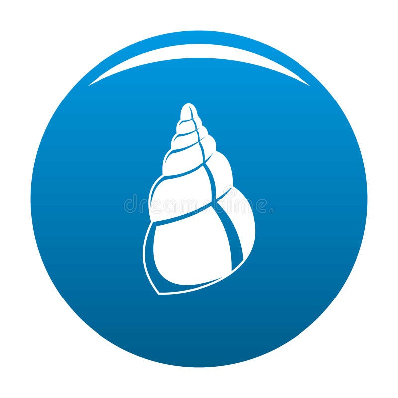 Wild Shell Icon Vector Blue Stock Vector - Illustration of spiral ...