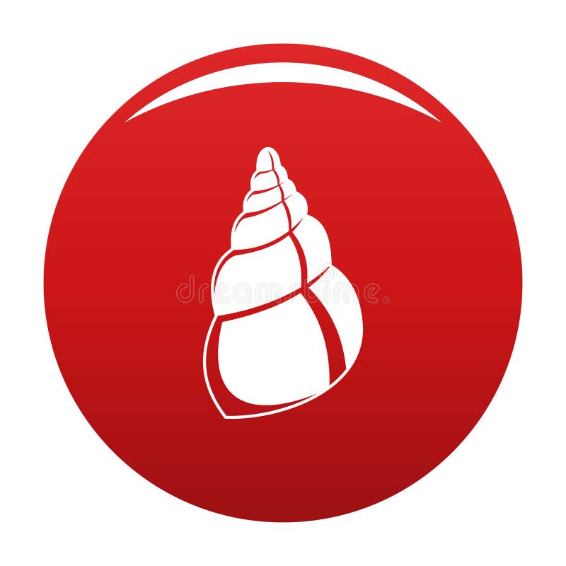 Wild shell icon vector red stock vector. Illustration of food - 154496987