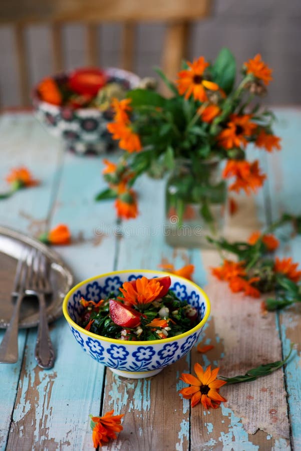 Wild Spring Green Tabouli..selective Focus Stock Image - Image of meal ...