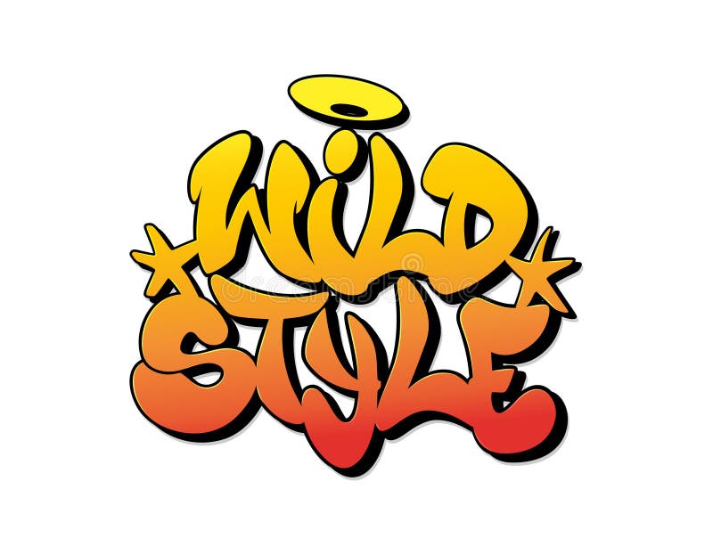 Wild Style Font in Graffiti Style. Vector Illustration. Stock Vector ...