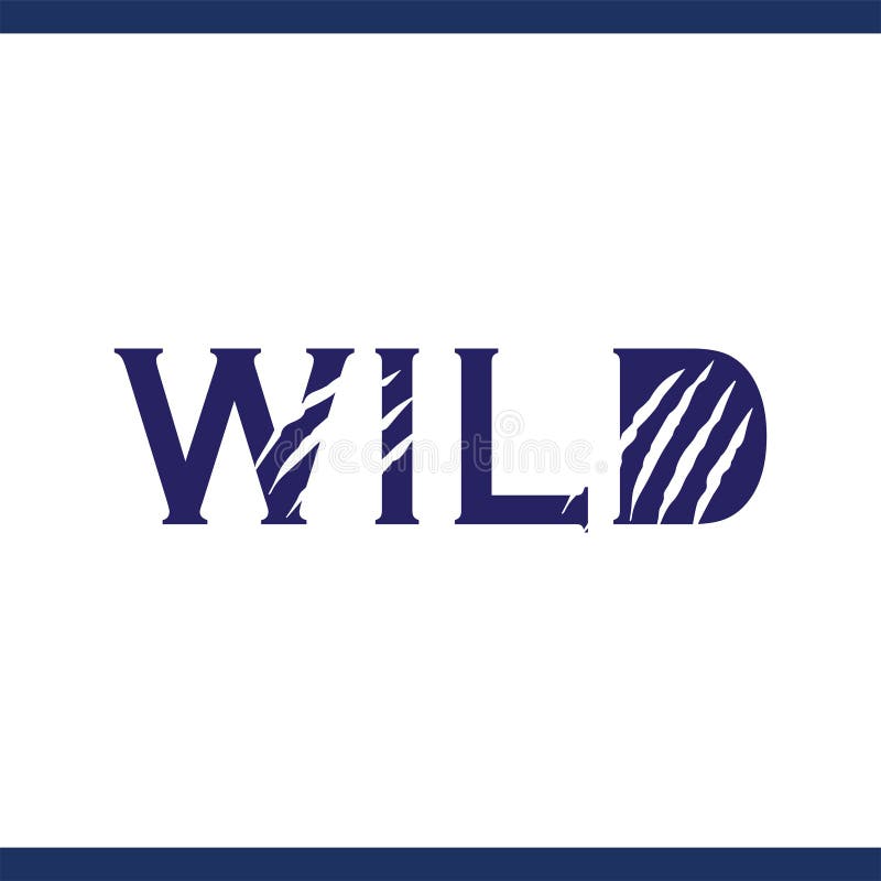 Wild Text Logo Template stock vector. Illustration of mammal - 159057058