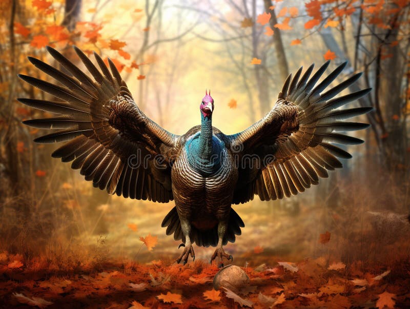 Ai Generated Illustration Wildlife Concept of Wild Turkey Stock ...