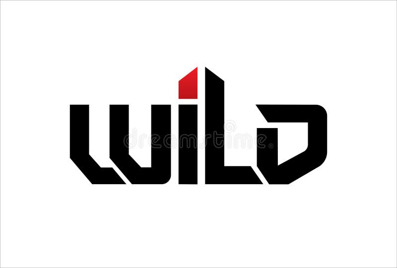 Wild Typography Design Vector Stock Illustration - Illustration of ...
