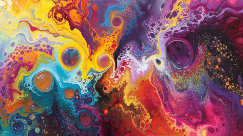 A Wild and Vibrant Landscape of Pulsing Colors and Twisting Patterns ...