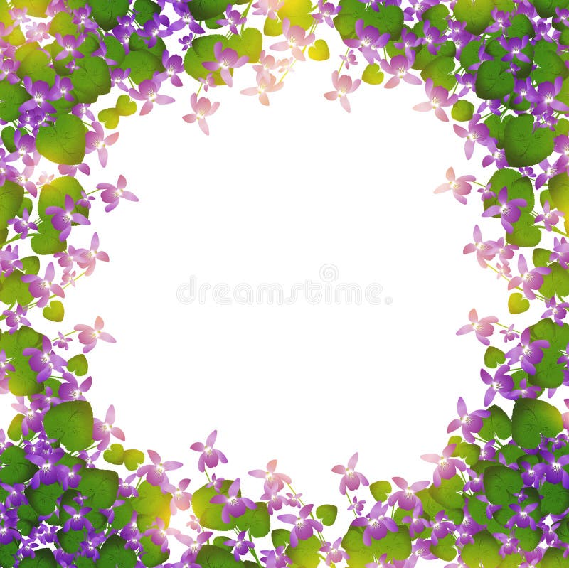 Lavender Flowers. Watercolor Border Stock Illustration - Illustration ...