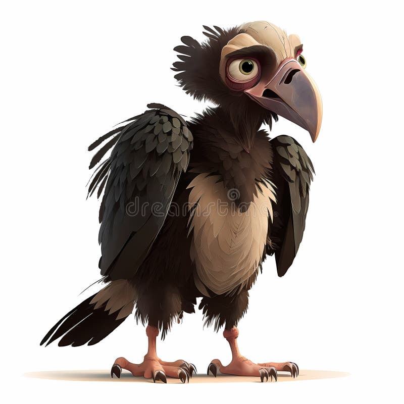 Vulture Cartoon Style. Generative AI Stock Illustration - Illustration ...