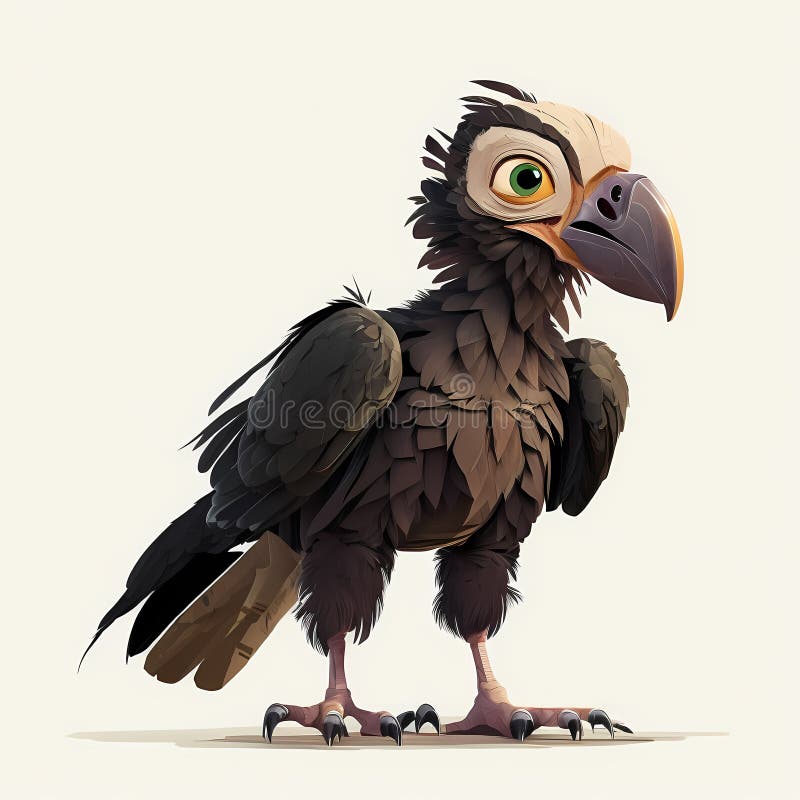 Vulture Cartoon Style. Generative AI Stock Illustration - Illustration ...