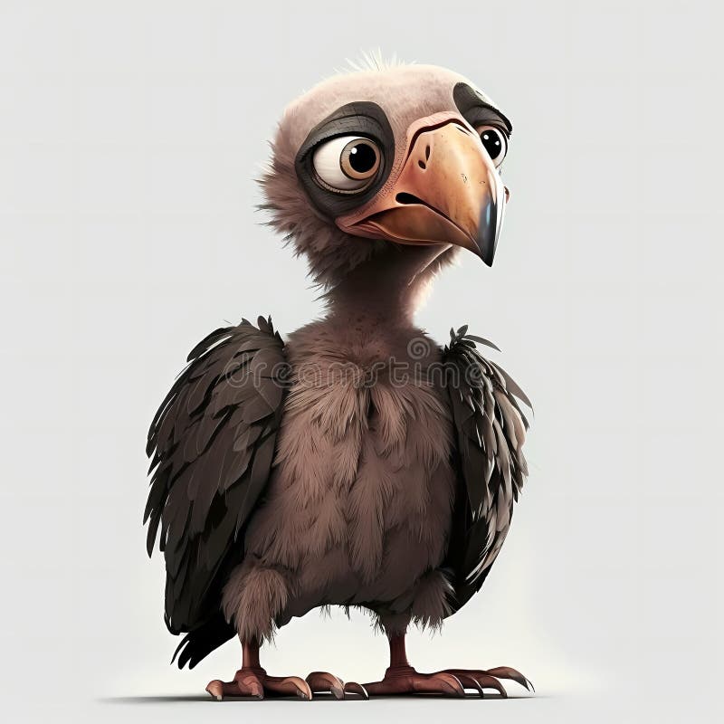 Vulture Cartoon Style. Generative AI Stock Illustration - Illustration ...