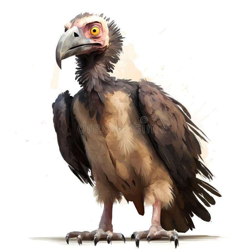 Vulture Cartoon Style. Generative AI Stock Illustration - Illustration ...