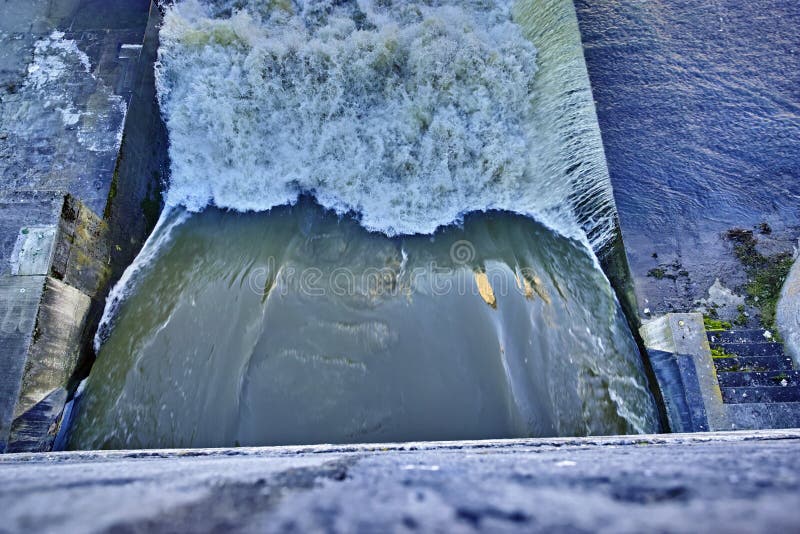 Wild Water at the Main Bridge of Wurzburg Stock Image - Image of bridge ...