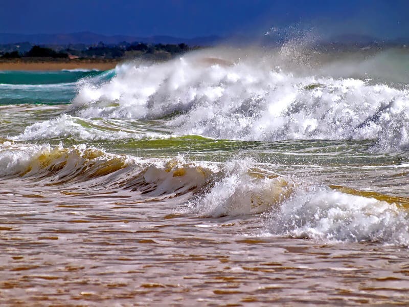 Wild Waves in the Sea during Storm Stock Image - Image of power ...