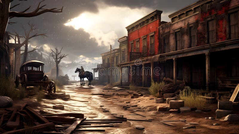 Wild west environment stock image. Image of screenshot - 299576525