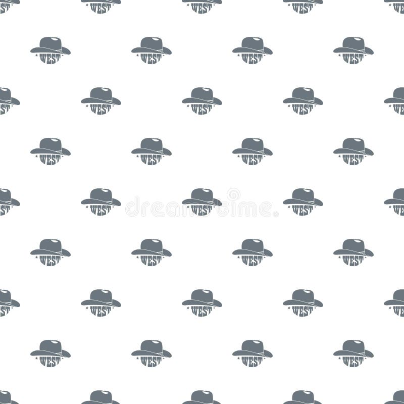 Wild West Cowboy Hat Pattern Vector Seamless Stock Vector ...