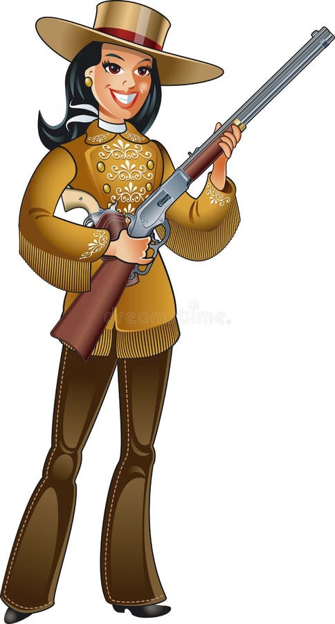 Cowgirl Rifle Stock Illustrations 39 Cowgirl Rifle Stock