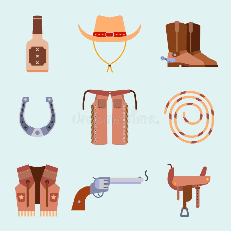 Vintage Rodeo Elements Set Stock Illustrations – 215 Vintage Rodeo ...