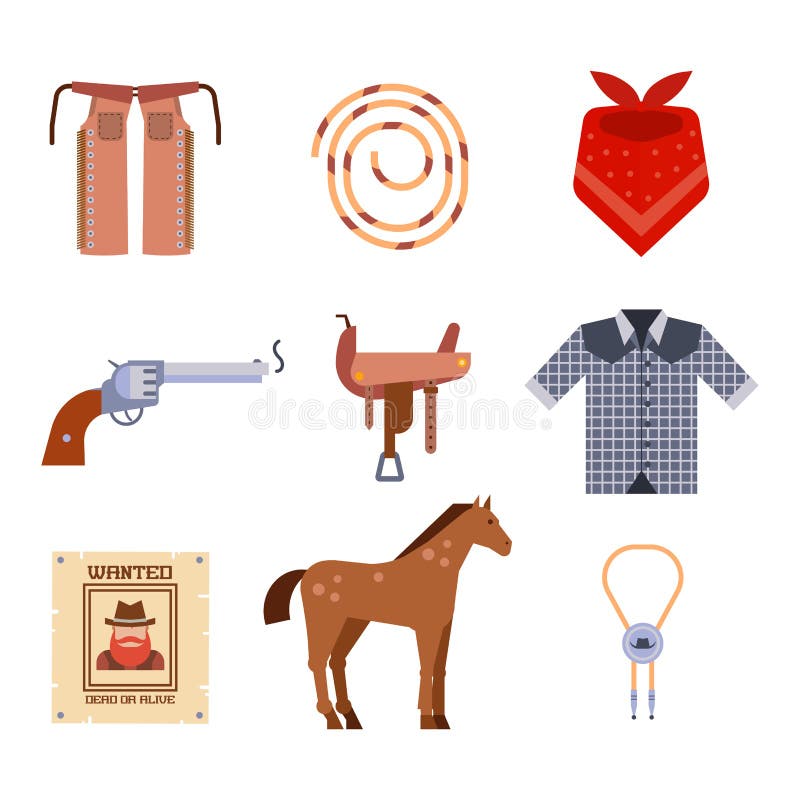Vintage Rodeo Elements Set Stock Illustrations – 215 Vintage Rodeo ...