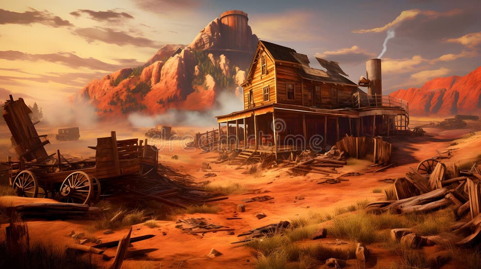 Wild west environment stock image. Image of generated - 299576095