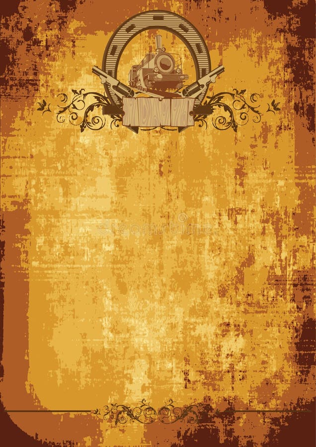 Wild west poster stock vector. Illustration of grunge - 8810960
