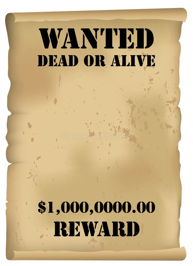 Blank Western Wanted Poster