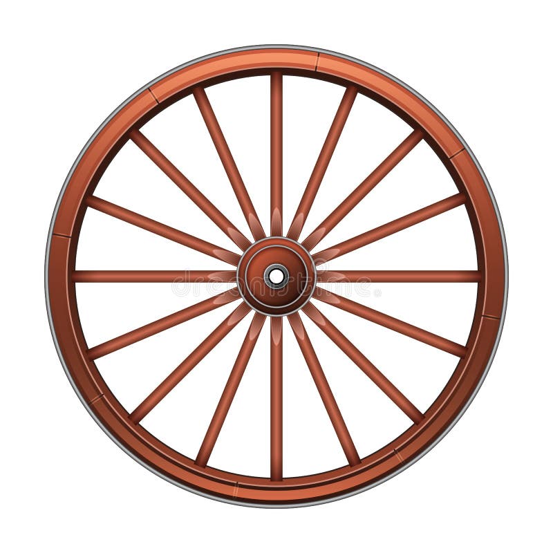 Wild West Wheel Vector Icon.Cartoon Vector Icon Isolated on White ...