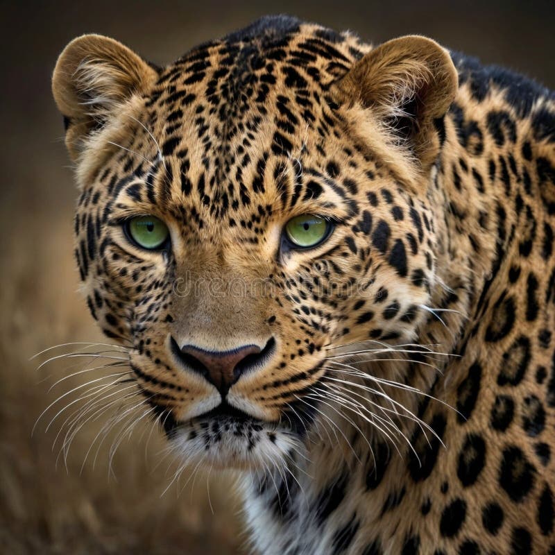 Wild Leopard face stock illustration. Illustration of welfare - 327043566