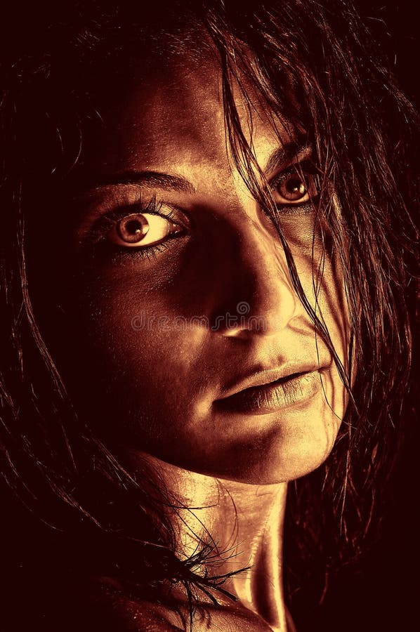 Wild woman portrait stock photo. Image of girl, moving - 7677184