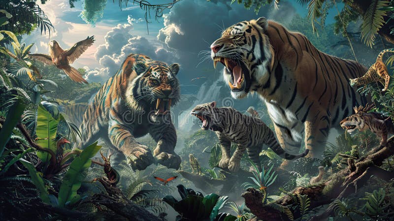 Wild Wonders, Cool Creatures of the Animal Kingdom. Generative Ai Stock ...