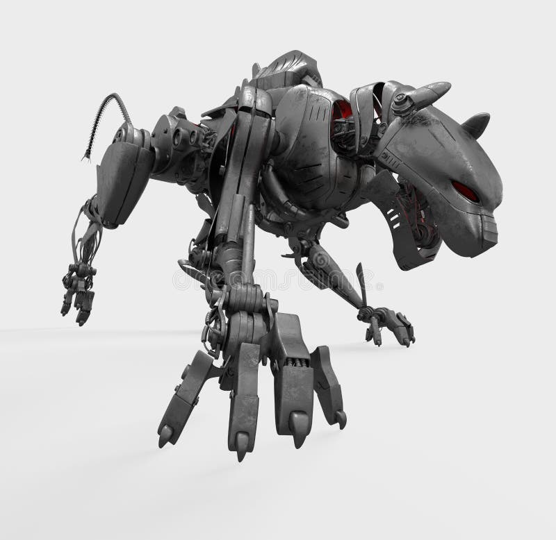 Wilder Leopard Des Cyber Metall Stock Abbildung - Illustration von ...