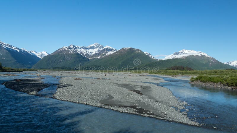 Mountains and Rivers of Interior Alaska Stock Image - Image of united ...