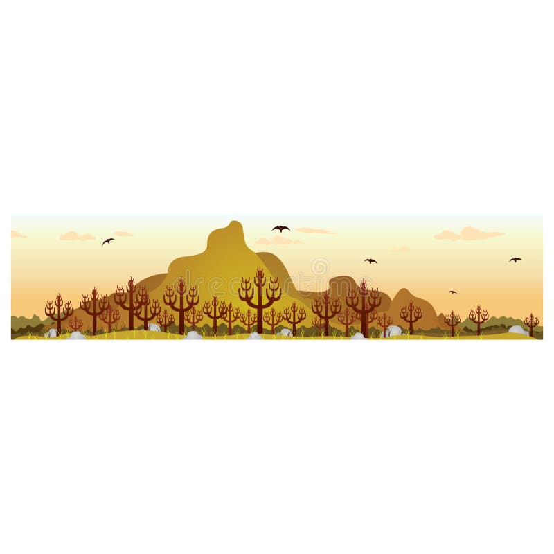 Wilderness Landscape. Vector Illustration Decorative Design Stock ...