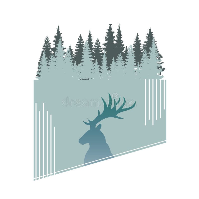 Wilderness Typography Poster, Emblem and Quote. Vector Illustration ...